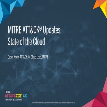 MITRE ATT&CK Updates: State of the Cloud | PDF