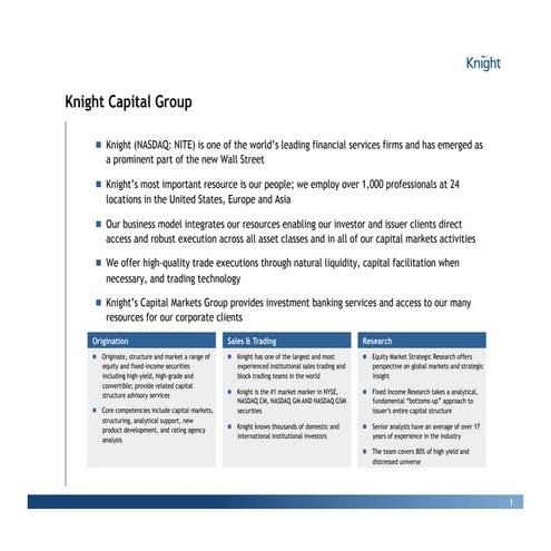 Knight Capital - Burges - Financing Renewables | PPT