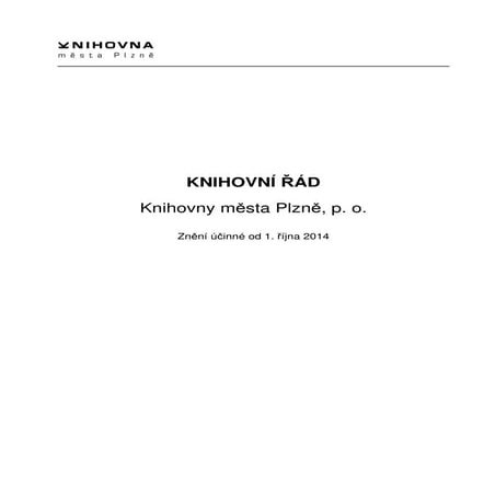 Knihovní řád | PDF