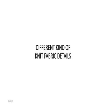 Knit fabric | PPT