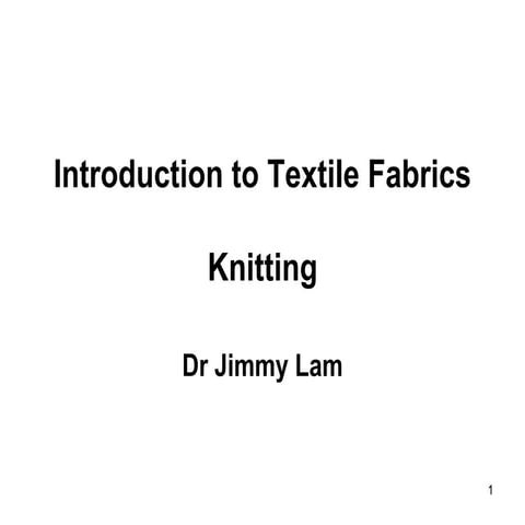 Warp knitting design | PDF