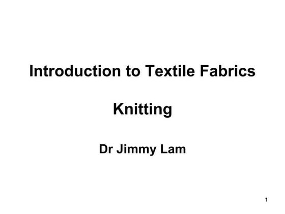 Knitting terminology & definitions | PDF
