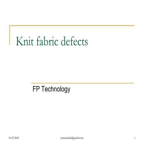 Study on Different Types of Knitting Faults, Causes and Remedies of ...