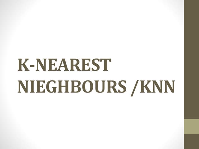 Knn And Kmeans Supervised And Unsupervised Algorithms For Ml Ppt 2222