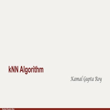 Knn Algorithm | PDF