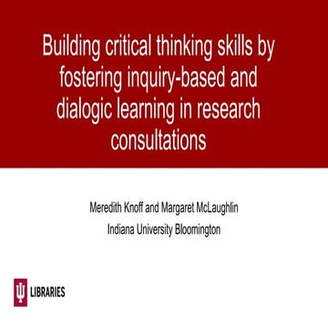 Knoff, M. & Mclaughlin, M. Building critical thinking skills by ...