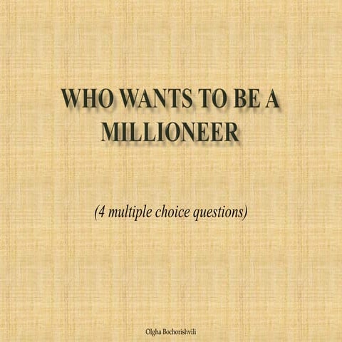 Game with multiple - choice questions | PPT