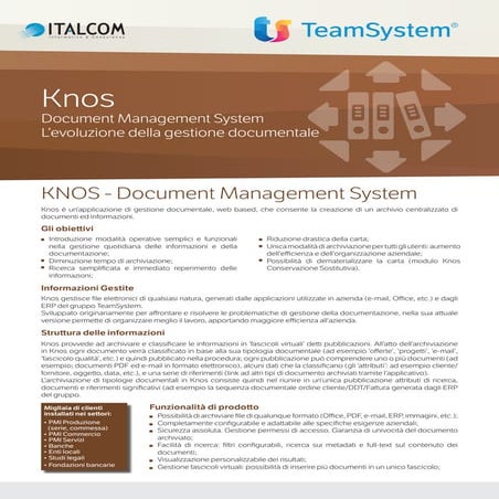 Knos, descrizione funzionalità e utilizzo | PDF