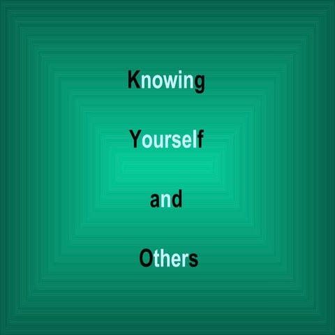 Know Yourself & Others | PPT