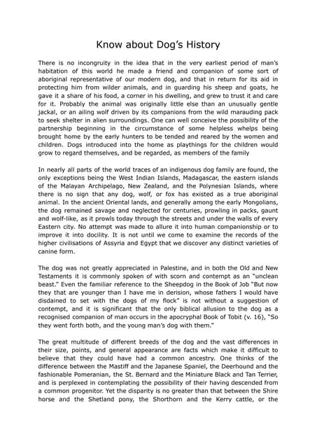 dogs history | PDF