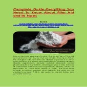 Know about filter aid and its types