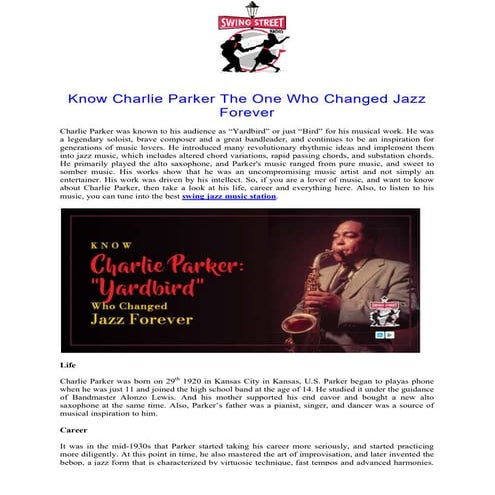 Know Charlie Parker The One Who Changed Jazz Forever.pdf