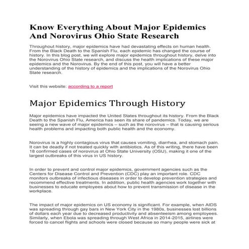 Know Everything About Major Epidemics And Norovirus Ohio State Research.pdf