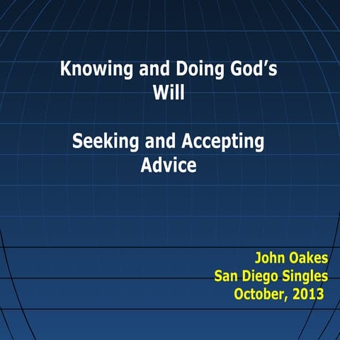 Knowing and Doing God's Will | PPT