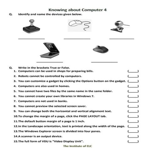 Knowing about Computer 4 | PDF