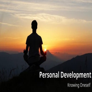 knowing oneself a personal development activity | PPT