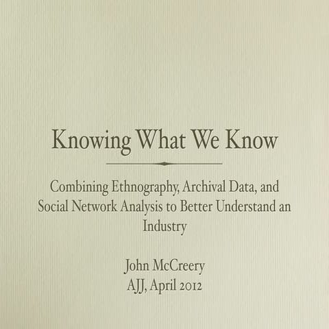 Knowing what we know | PPT