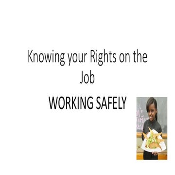Knowing your rights on the job powerpoint | PPTX
