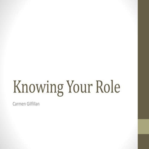 Knowing Your Role | PPTX