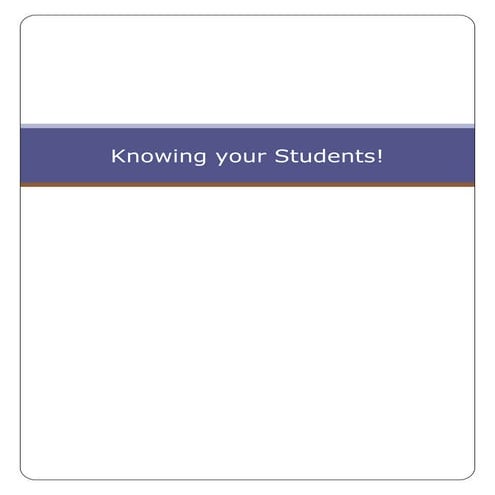 Knowing Your Students | PDF