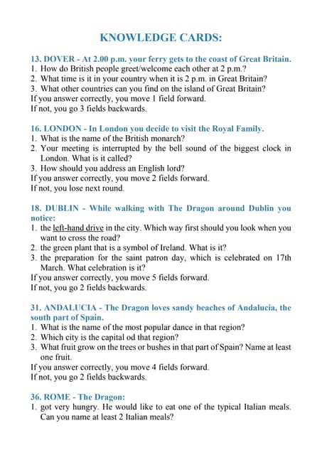 Answer key-knowledge-cards | PDF