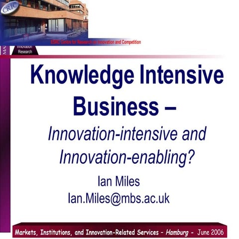 Knowledge Intensive Business Services | PPT | Free Download