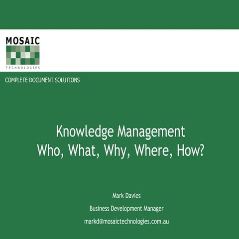 Knowledge Management Intro | PPT