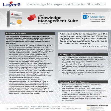 SharePoint Knowledge Management Suite by Layer2 | PDF