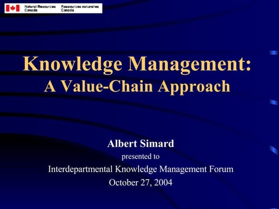 Application of Knowledge Management on Value Chain towards Sustainable ...
