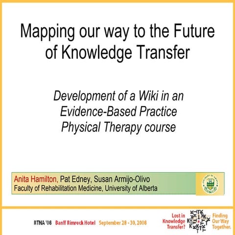 Knowledge Translation Using A Wiki | PPT