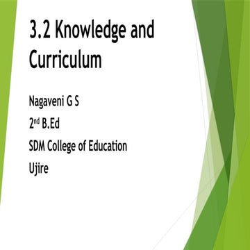 Knowledge and Curriculum presentation... | PPTX