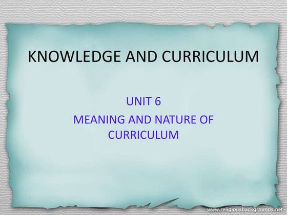 Components of Curriculum | PPT
