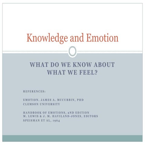 Knowledge and emotion | PPTX