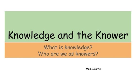 Tok knowledge framework_day 5 | PPT