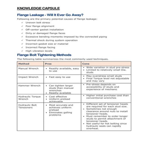 Knowledge capsule flange bt | PDF