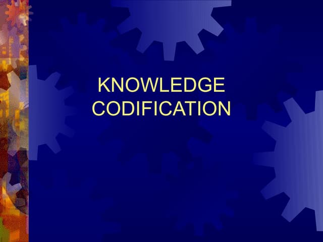 Knowledge Codification121pdf Computing Technology And Computing