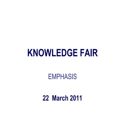 Knowledge fair | PPT