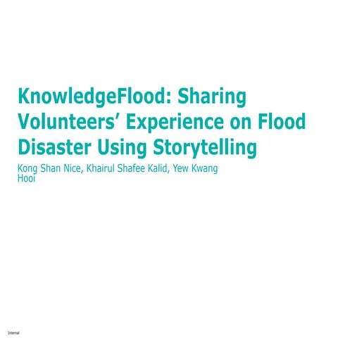 KnowledgeFlood: Sharing Volunteers' Experience on Flood Disaster Using ...