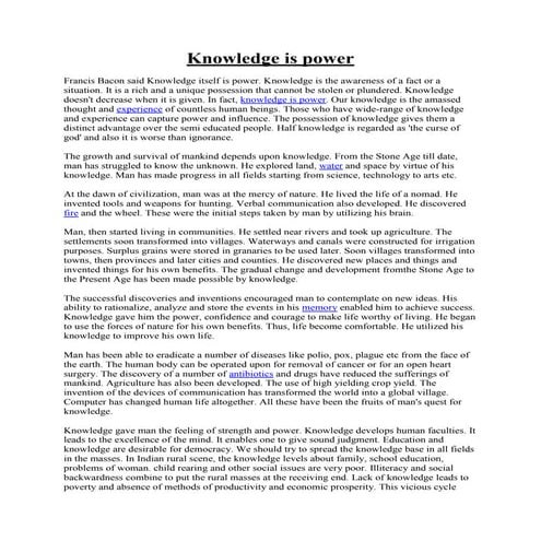 Knowledge is power | DOCX