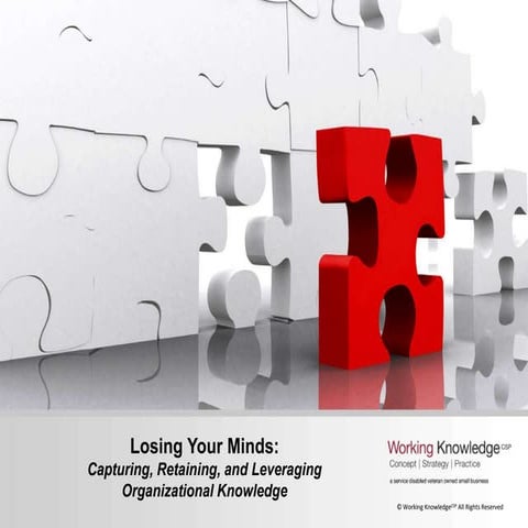 Knowledge loss kaplan presentation_wednesday 24th july_1200pm – 1245pm ...