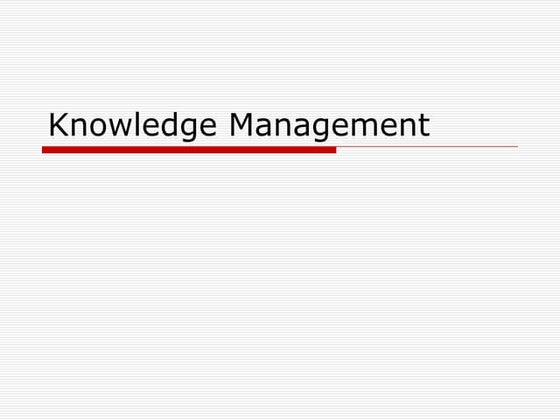 Knowledge Management Process in TCS | PPT