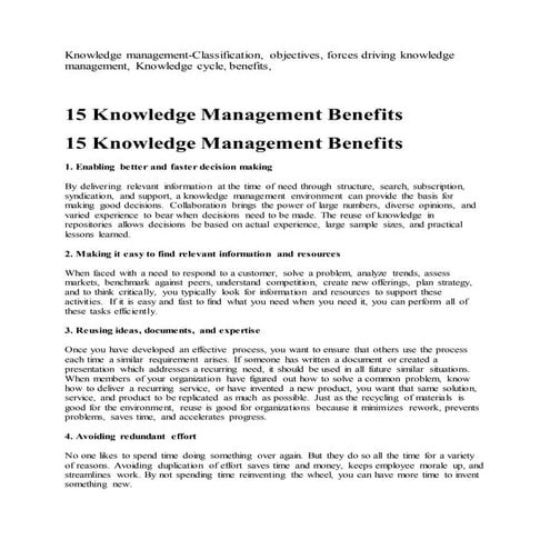 Knowledge management | PDF