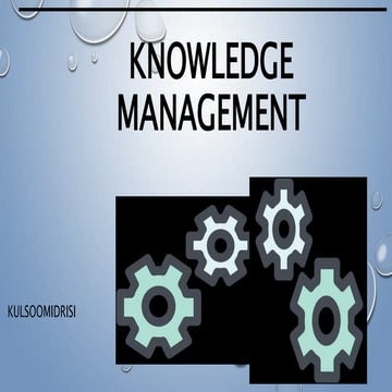 Knowledge management | PPTX