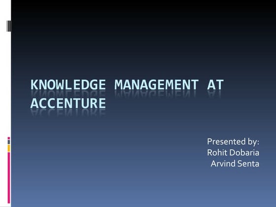 Knowledge Management Process in TCS | PPT