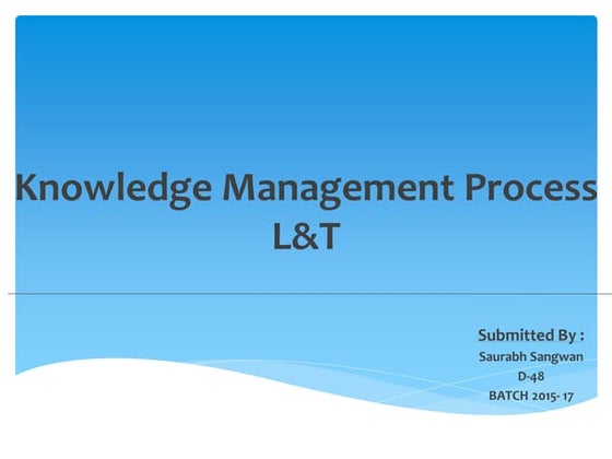 Knowledge Management Process in TCS | PPT