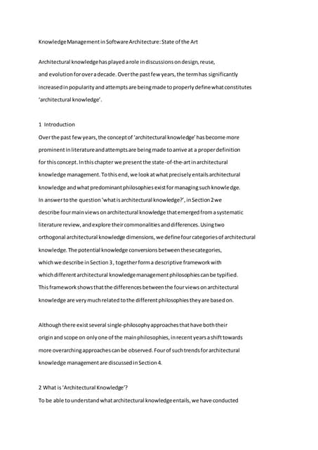 Knowledge creation and knowledge architecture | PPT | Computing | Technology & Computing