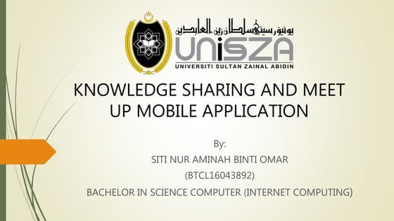 POSTER KNOWLEDGE SHARING MOBILE APPLICATION | PDF