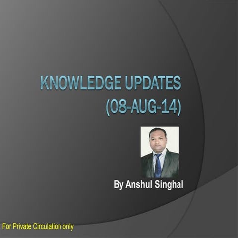Knowledge update 8 aug-14 | PPT
