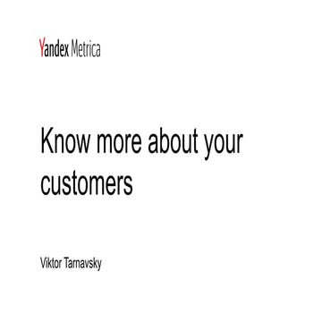 Know more about your customers | PPT
