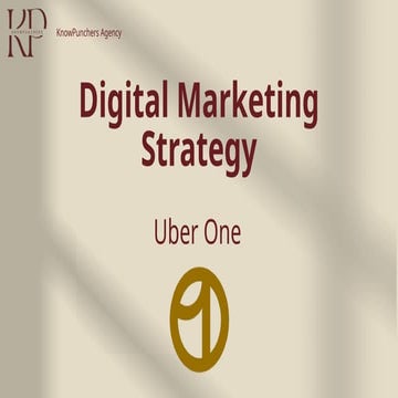 A digital marketing strategy presentation for Uber. | PPTX